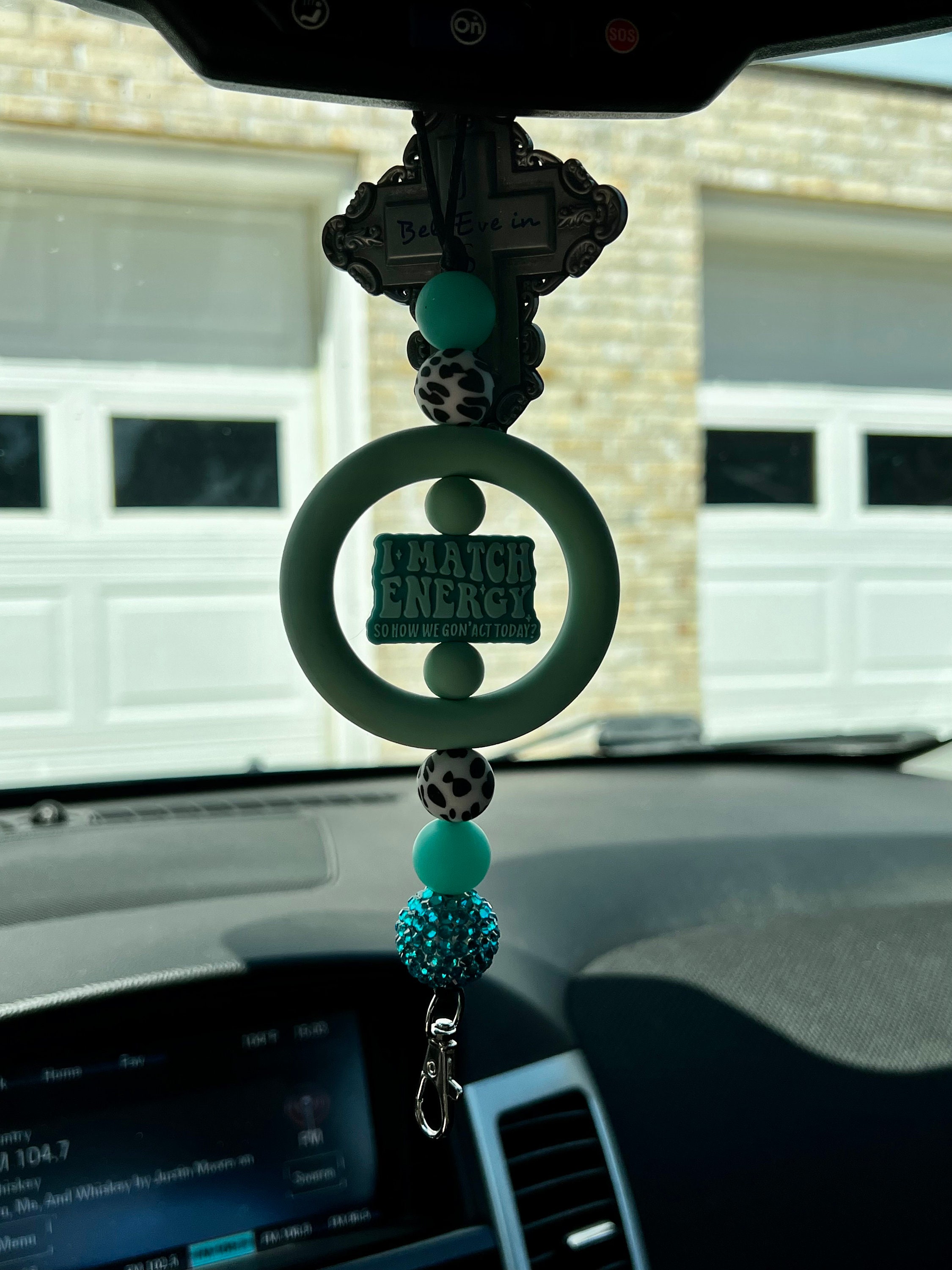 Silicone Beaded Car Charm Rear View Mirror Charm Car - Etsy