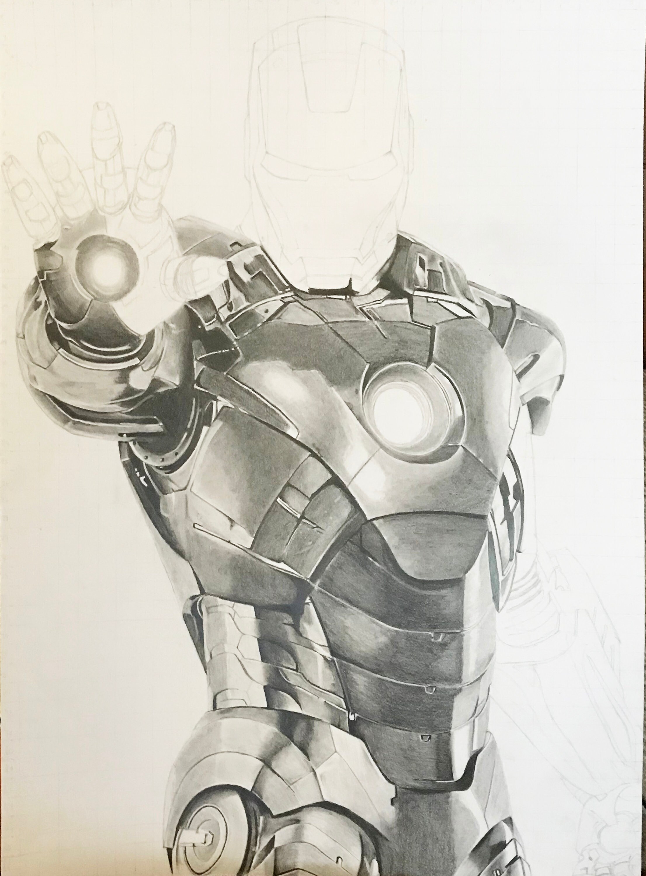 Iron Man Portrait Hand Drawing | Superhero Portrait | Graphite Drawing ...