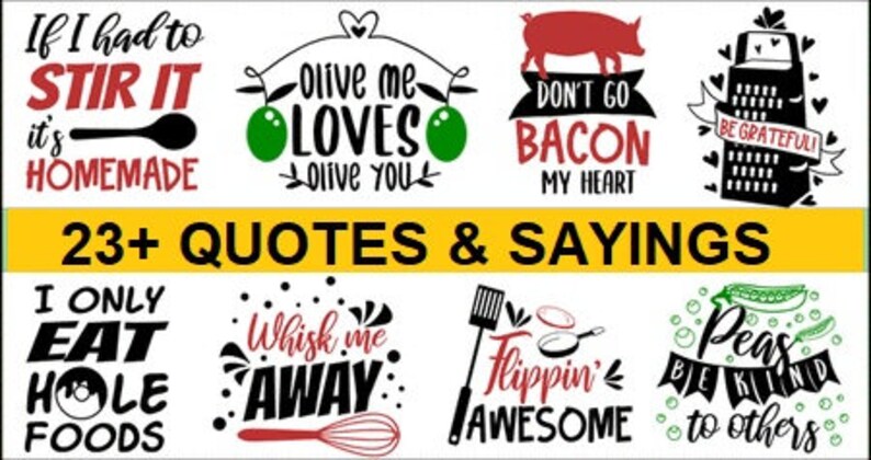 Funny Kitchen Quotes & Sayings Bundle. JPG PNG Pdf SVG. Sarcasm ...