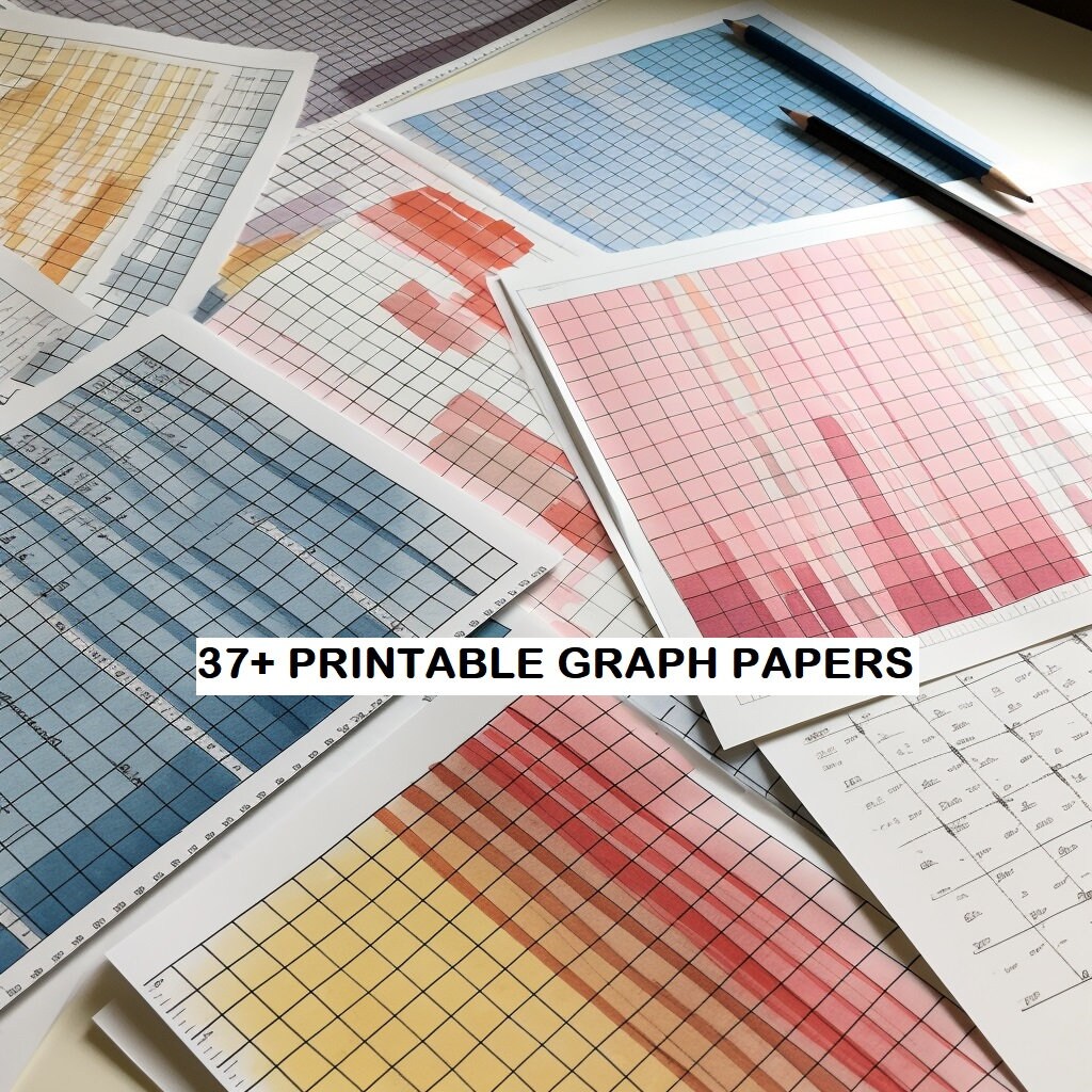 Printable Graph Paper. Digital Graph Paper Bundle. Templates. Digital ...