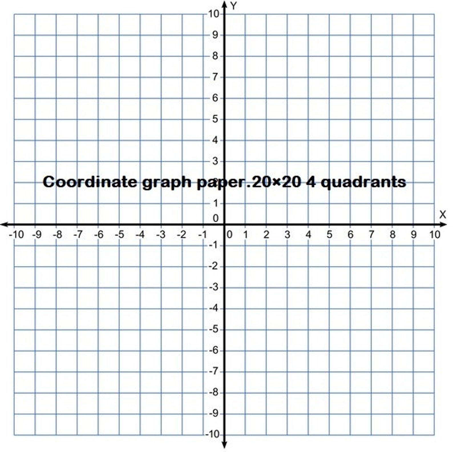 Printable Grid/graph Paper. Digital Bundle. Templates. Quadrant ...