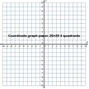 Printable Grid/graph Paper. Digital Bundle. Templates. Quadrant ...