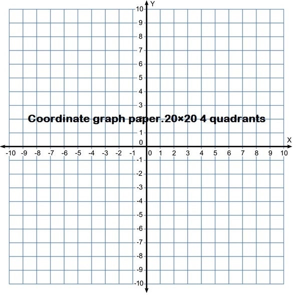 Printable Grid/graph Paper. Digital Bundle. Templates. Quadrant ...