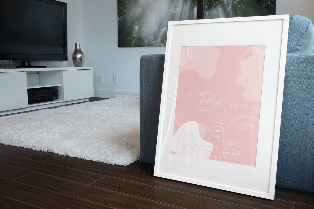 Light Pink Wall Art | Light Pink Print | Pink Abstract Print Set | Pink ...