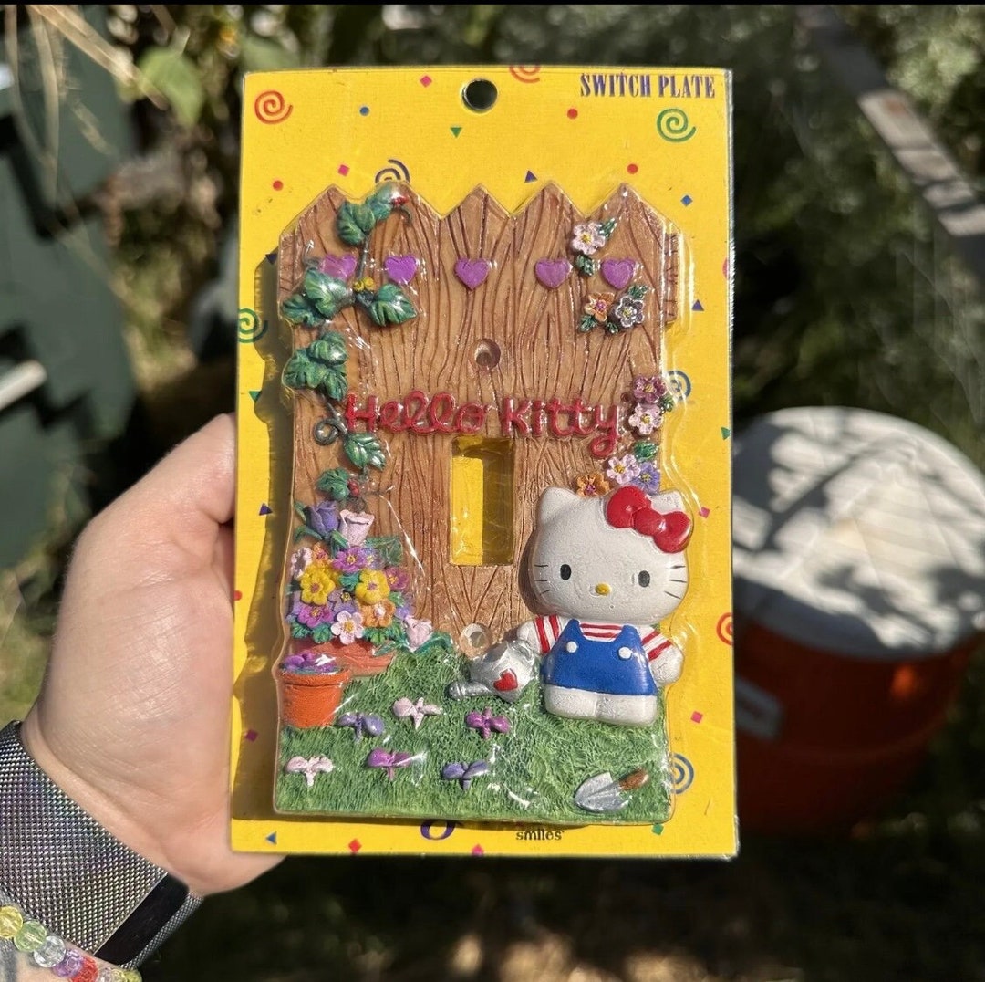 Rare 90’s Hello Kitty Garden Switch Plate - Etsy