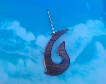 Hawaiian Koa Wood Makau Hook Necklace - Etsy