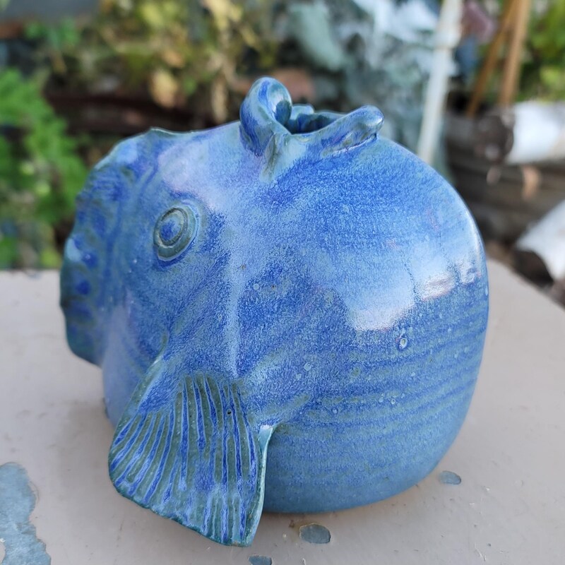 Ceramic Puffer Fish - Etsy