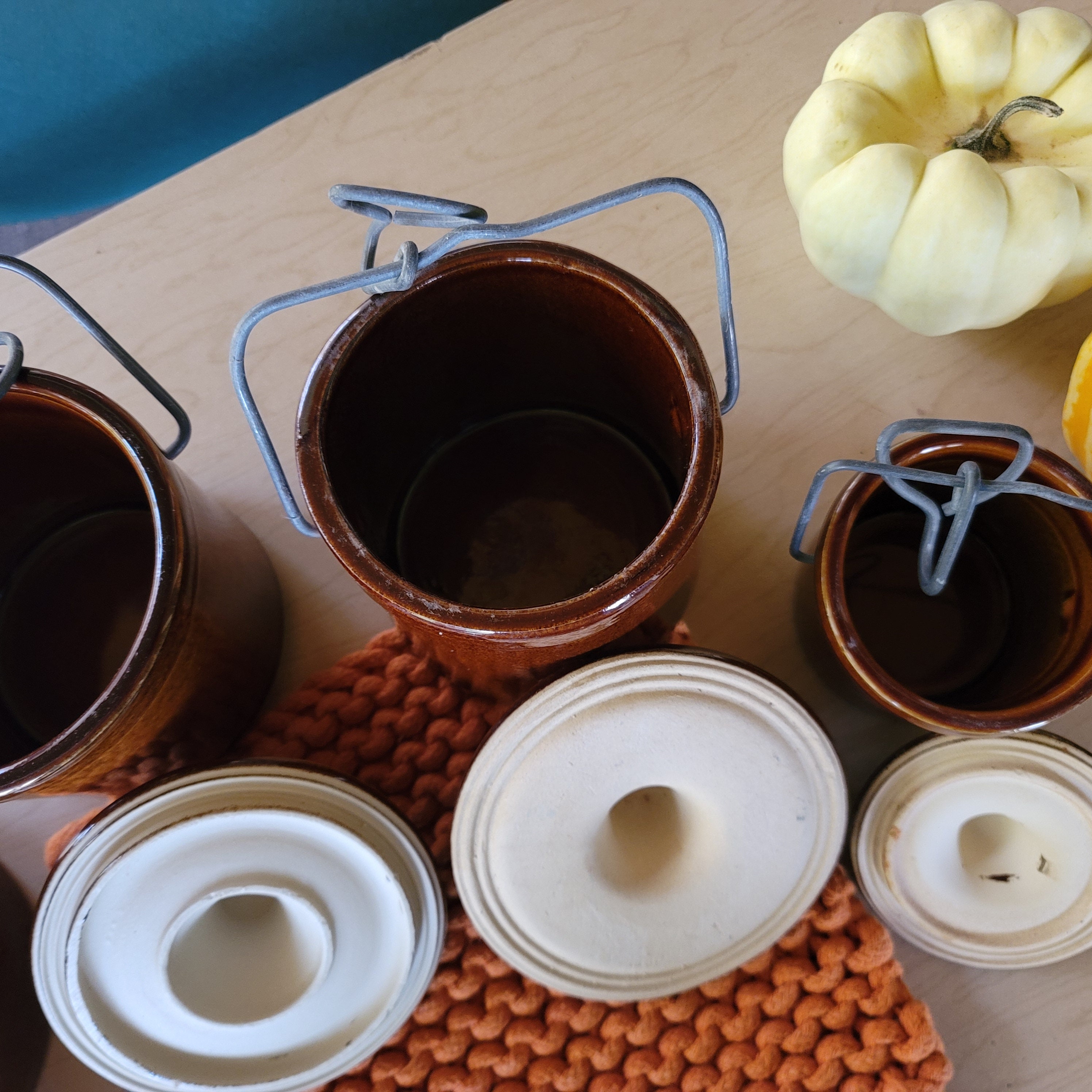 Vintage Brown Crock Bale Wire Closure, Your Choice - Etsy