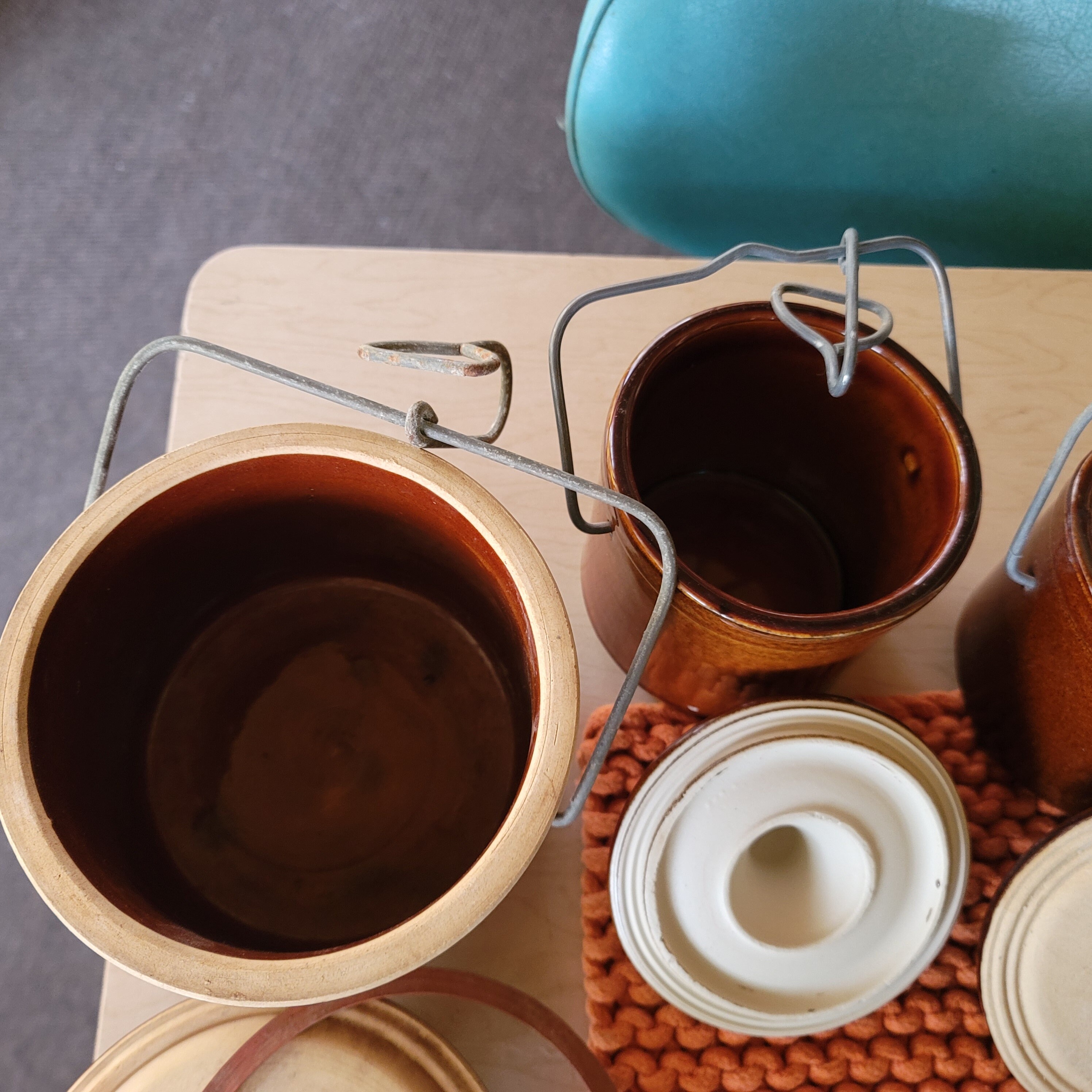 Vintage Brown Crock Bale Wire Closure, Your Choice - Etsy