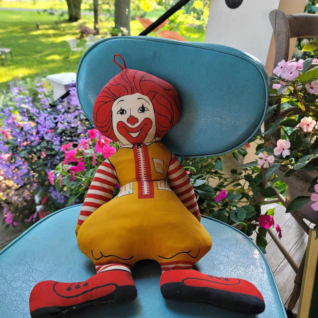 1970s Ronald Mcdonald Toy, Mcdonald's Memorabilia, Stuffed Ronald Doll ...