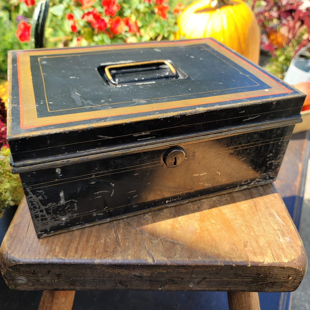 Vintage Metal Cash Bankers Strong Box - Etsy