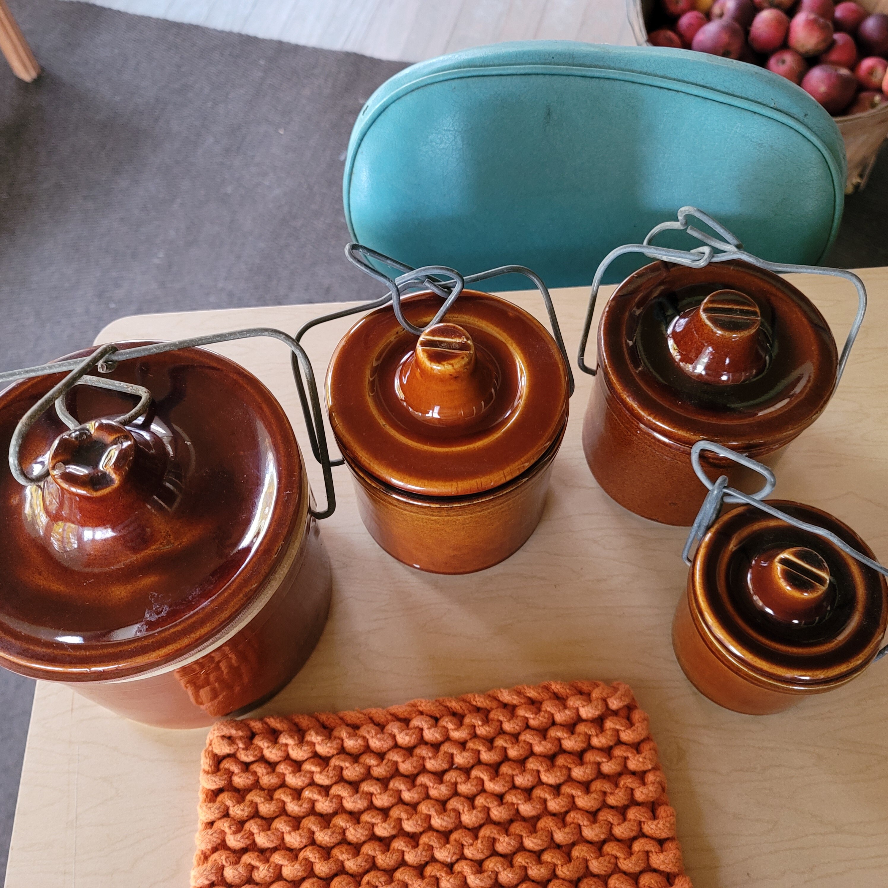 Vintage Brown Crock Bale Wire Closure, Your Choice - Etsy