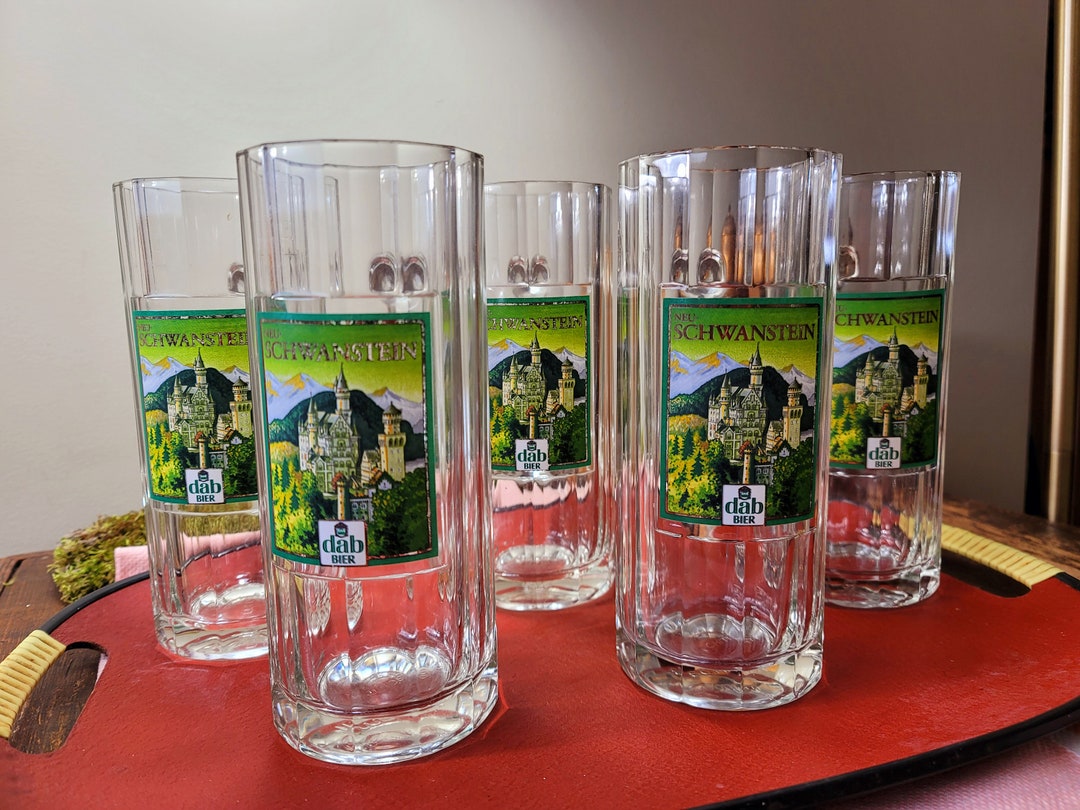 Vintage Neuschwanstein Castle German Beer Steins - Set of 5 ...