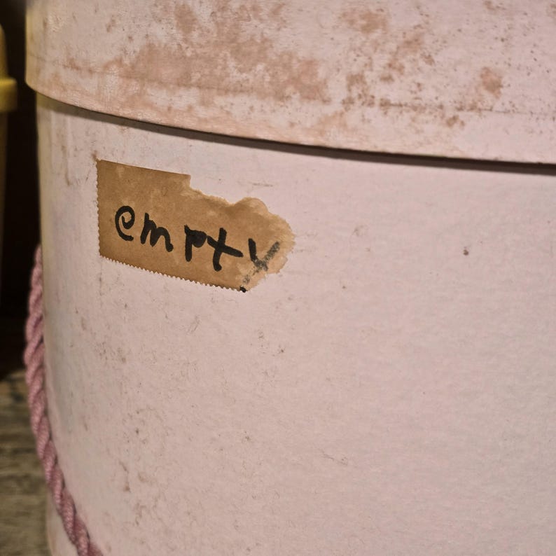 Vintage Pink Hat Box, the Parisian Round Cardboard Millinery Storage ...