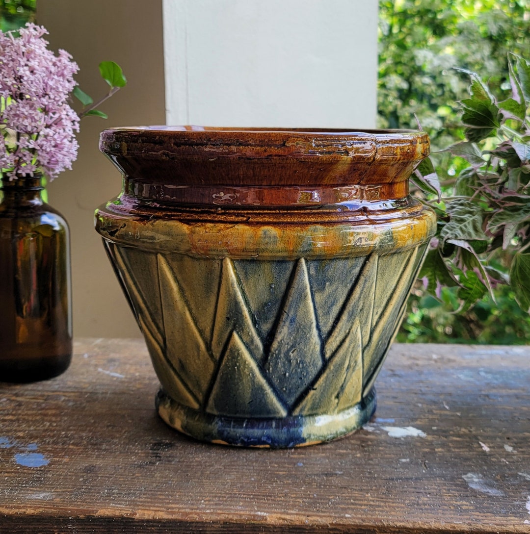 Vintage Nelson Mccoy Sanitary Stoneware Pottery Urn Pot 1926 - Etsy