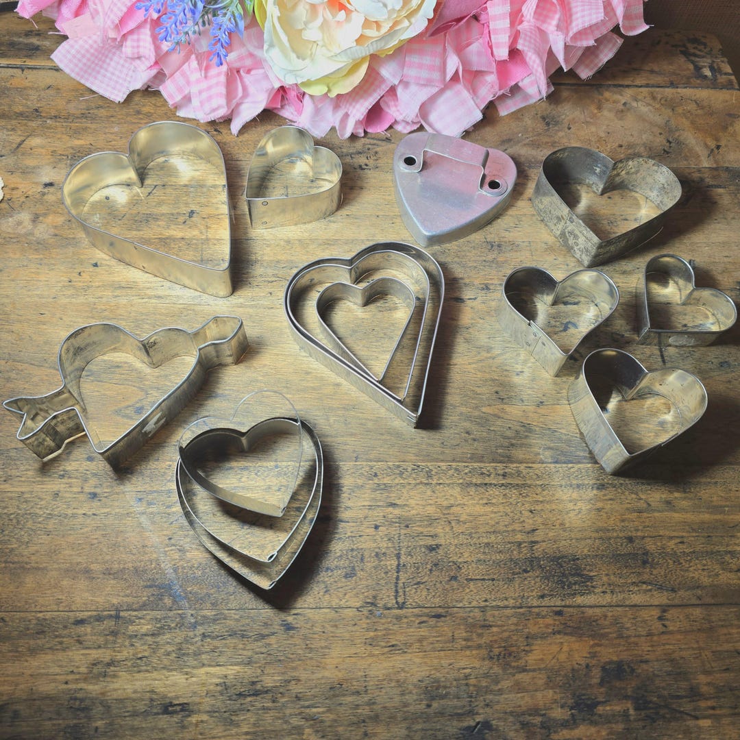 Vintage Heart Cookie Cutters, Valentine Baking, Your Choice - Etsy