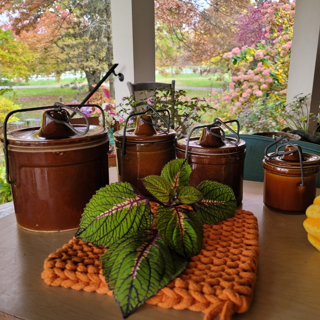 Vintage Brown Crock Bale Wire Closure, Your Choice - Etsy