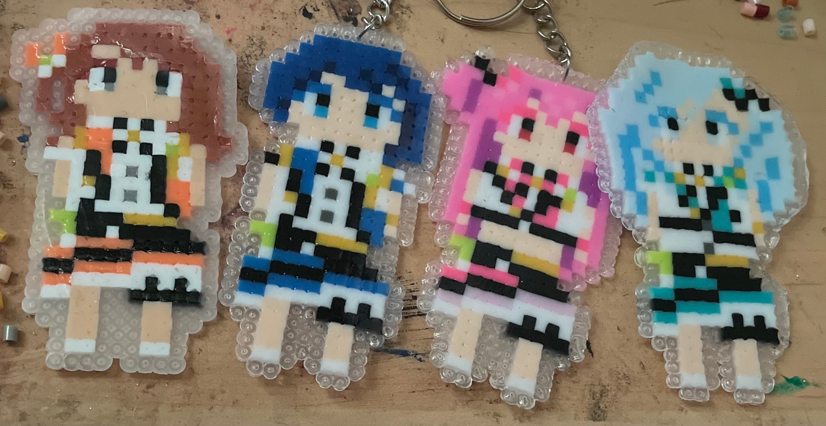 Project Sekai 8-bit Fuse/perler Bead Keychains - Etsy