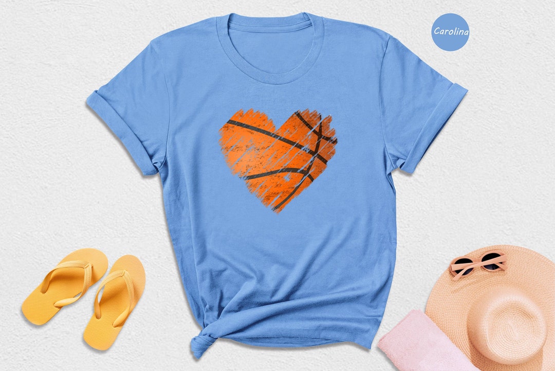 Distressed Basketball Heart Shirt, Basketball Shirt, Distressed Shirt ...