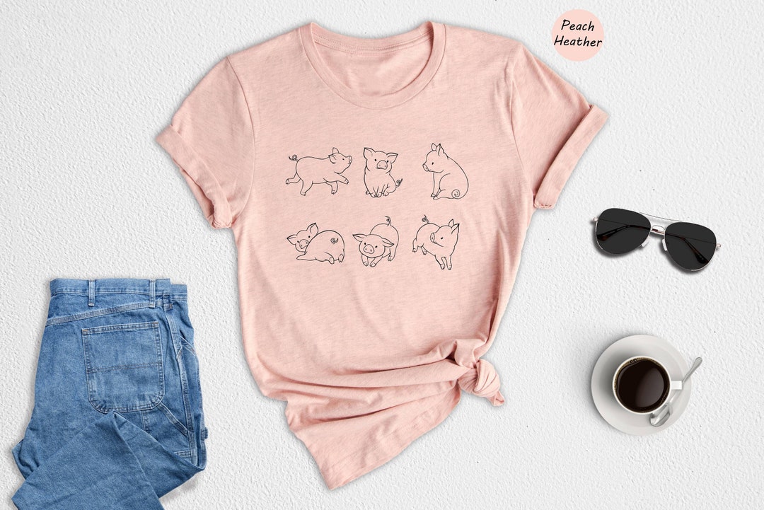 Cute Pigs T-shirt, Pig Lover Tee, Pig Lover Gift, Cute Farmer Apparel ...