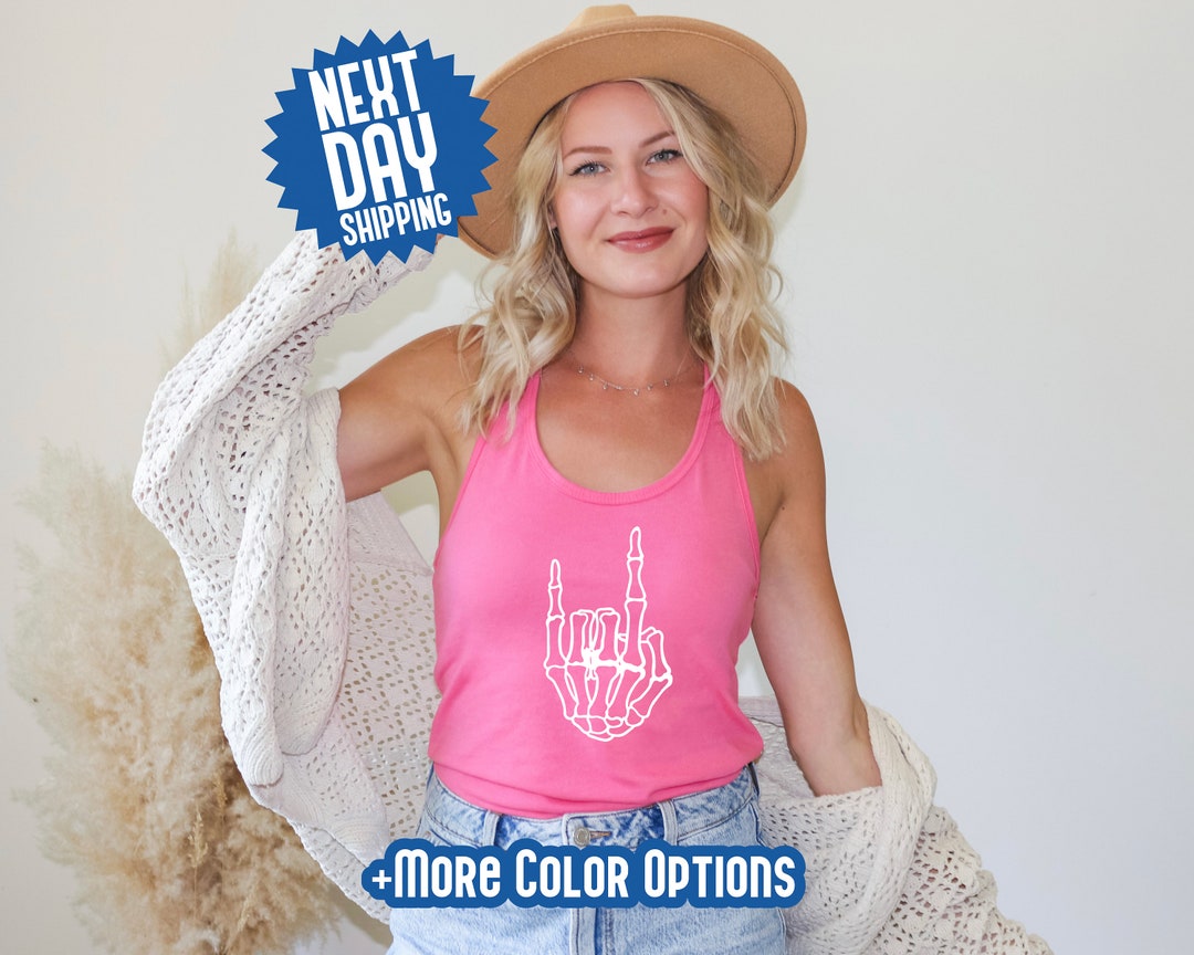 Skeleton Hand Tank Top, Vintage Peace Tank Top, Peace Tank Top, Hippie ...