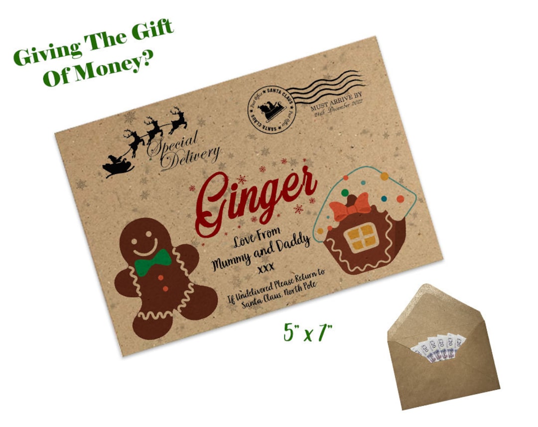 Christmas Money Envelope Money Wallet Cash Gift - Etsy UK