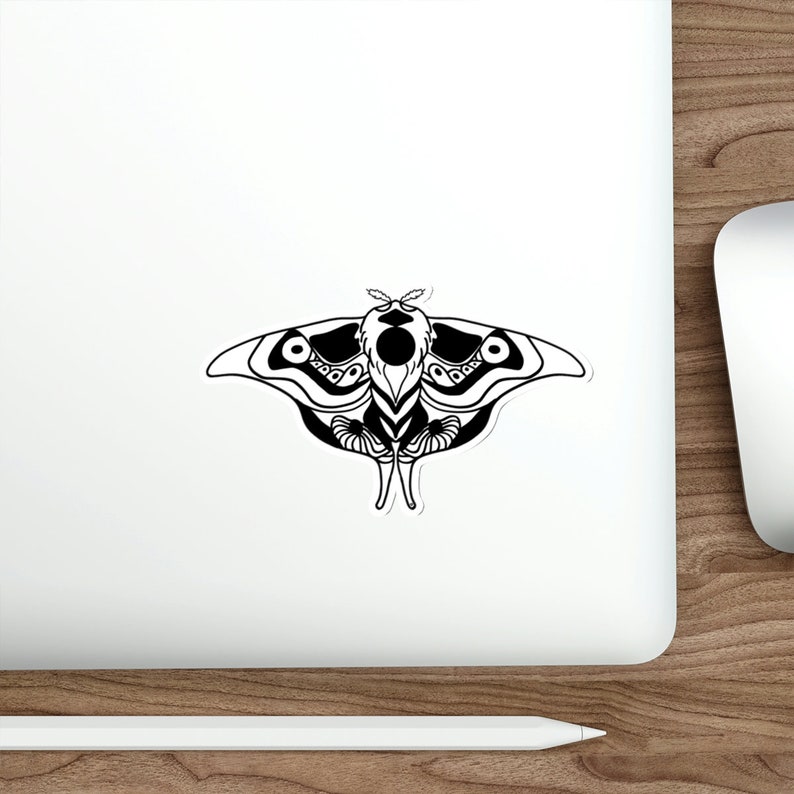 The Last of Us Moth Black and White Sticker | Gaming, Water-resistand ...