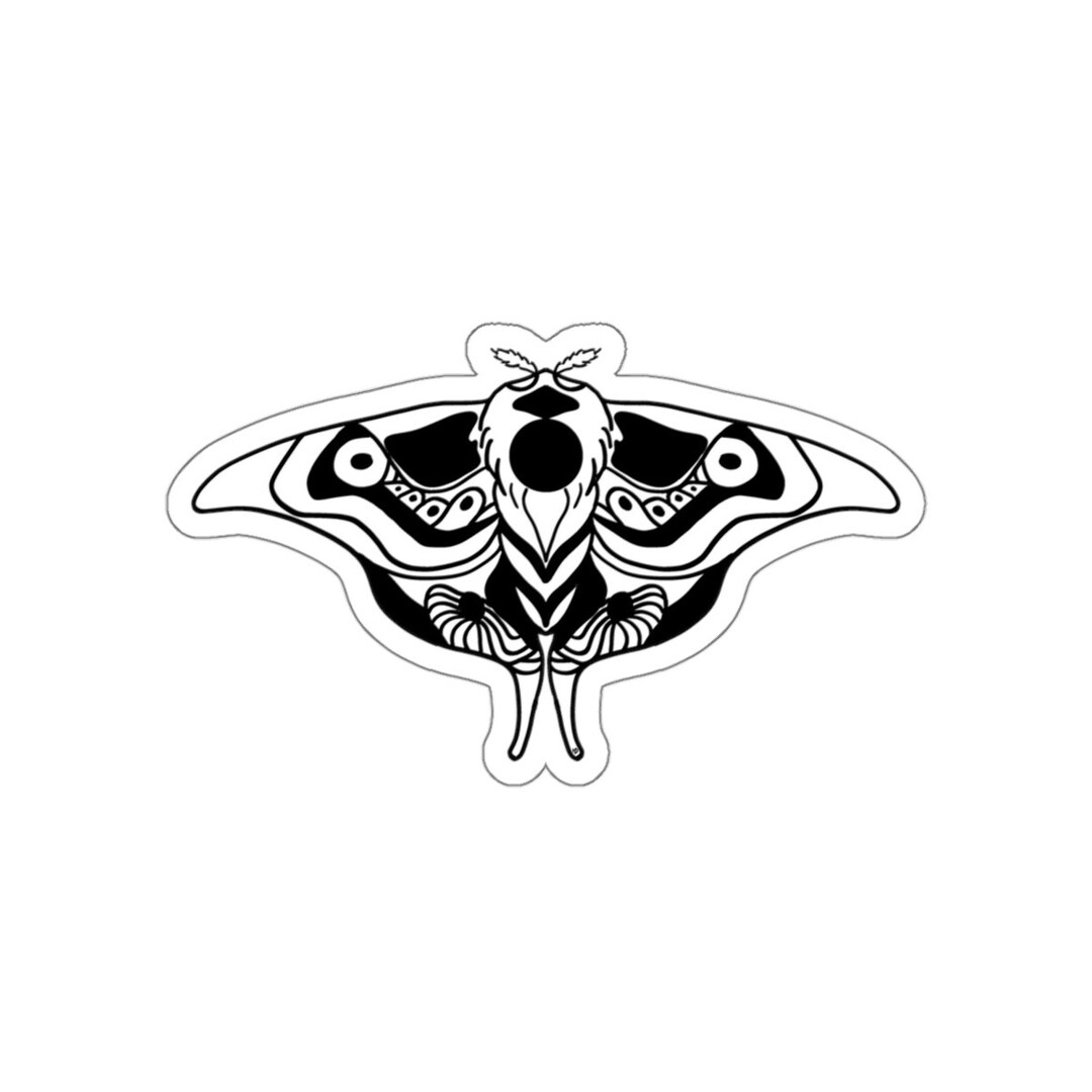 The Last of Us Moth Black and White Sticker | Gaming, Water-resistand ...