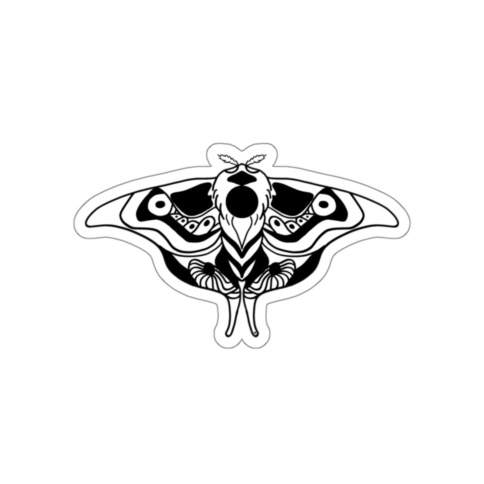 The Last of Us Moth Black and White Sticker | Gaming, Water-resistand ...