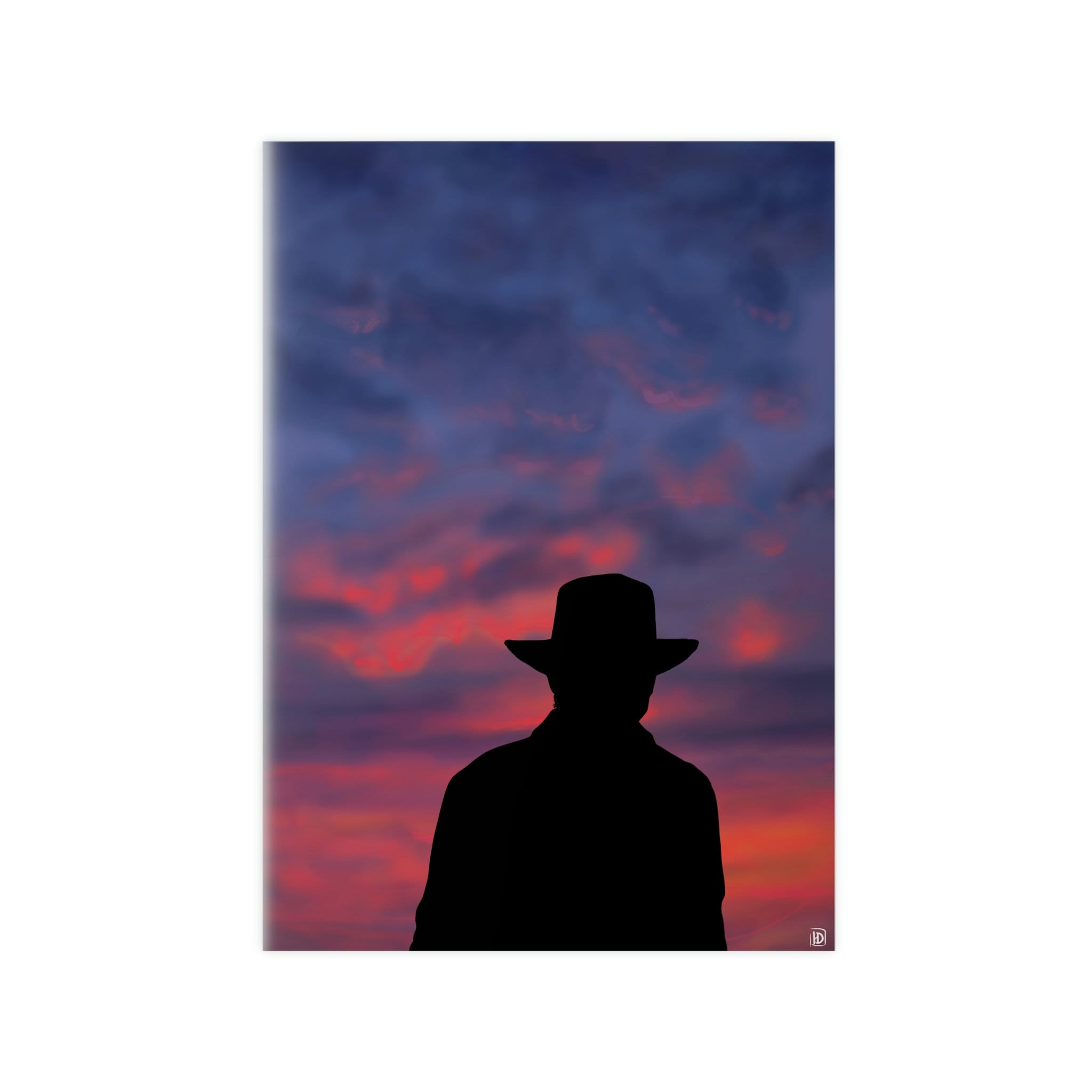 Arthur Morgan RDR2 Sunset Silhouette Poster Art Print, Cowboy, Wild ...