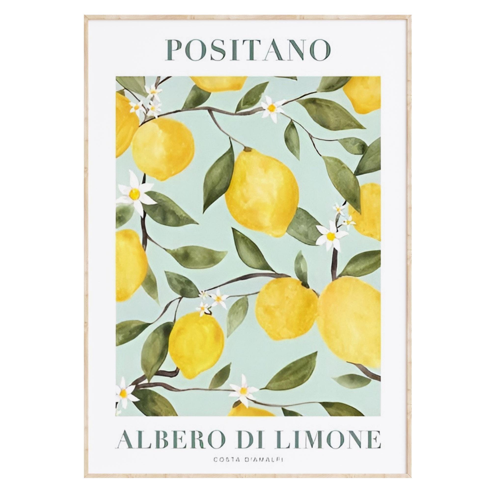 Positano Lemon Tree Print – Amalfi Coast Watercolor, Albero Di Limone ...