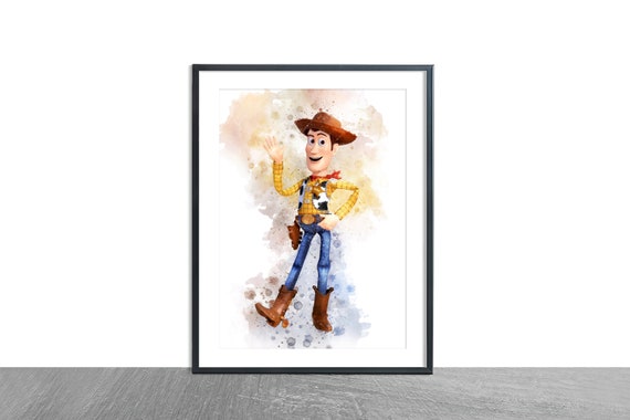 Disney Woody Toy Story Watercolour Effect Wall Art Print Decor - Etsy
