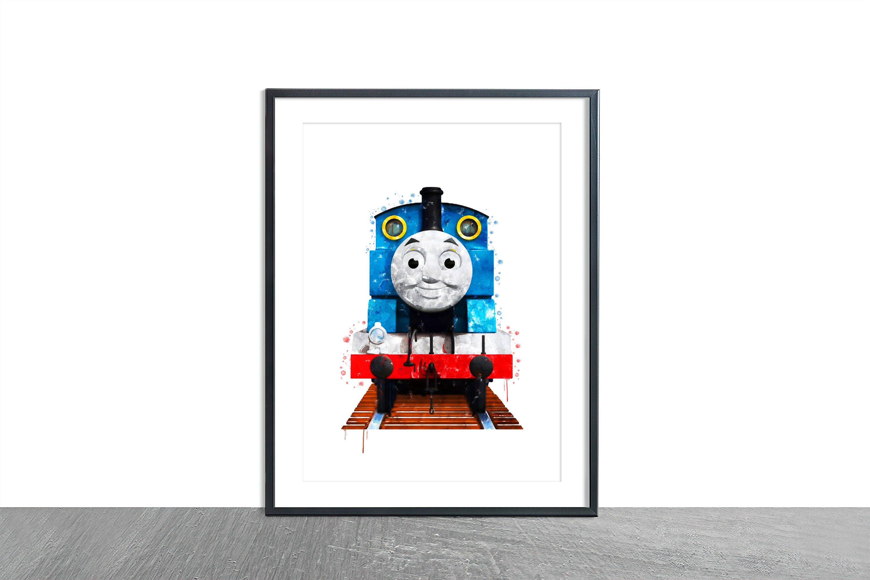 Thomas and Friends Thomas the Tank Engine Watercolour Effect - Etsy UK