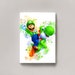 Super Mario Bros Watercolour Prints Set of 6, Mario Poster Mario Print ...