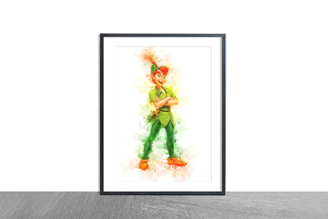 Disney Peter Pan Fairy Fairies Watercolour Effect Wall Art - Etsy