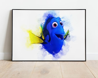 Finding Dory Poster, Finding Nemo Poster, Mr.ray Wall Art, Art, Ocean ...