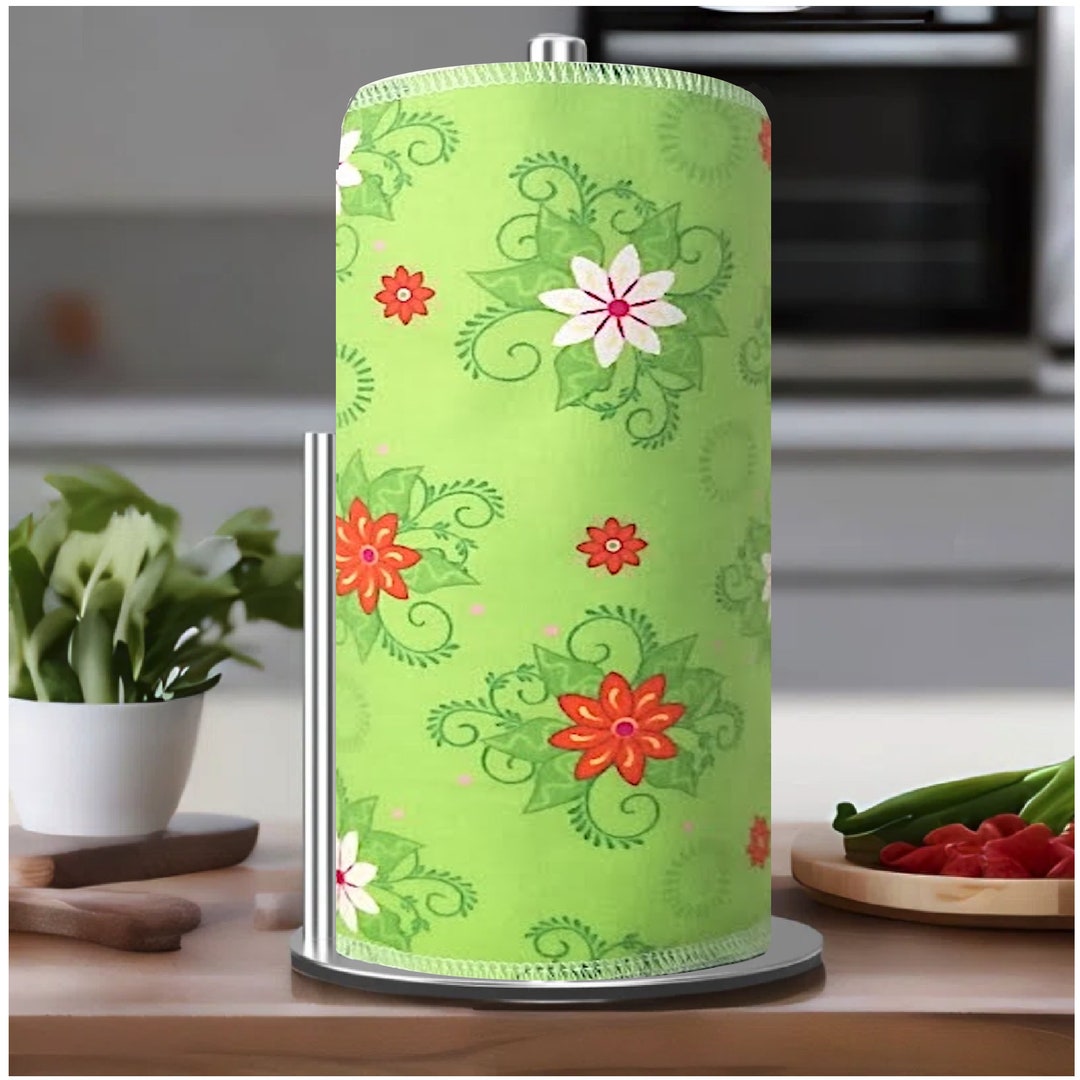 Paperless Towels Set of 12 Unpaper Towels - Floral Design With a Light ...