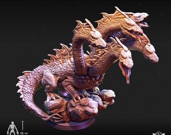 Hydra Monster Premium Dnd Miniature Mini Resin 3D Printed Sanded ...