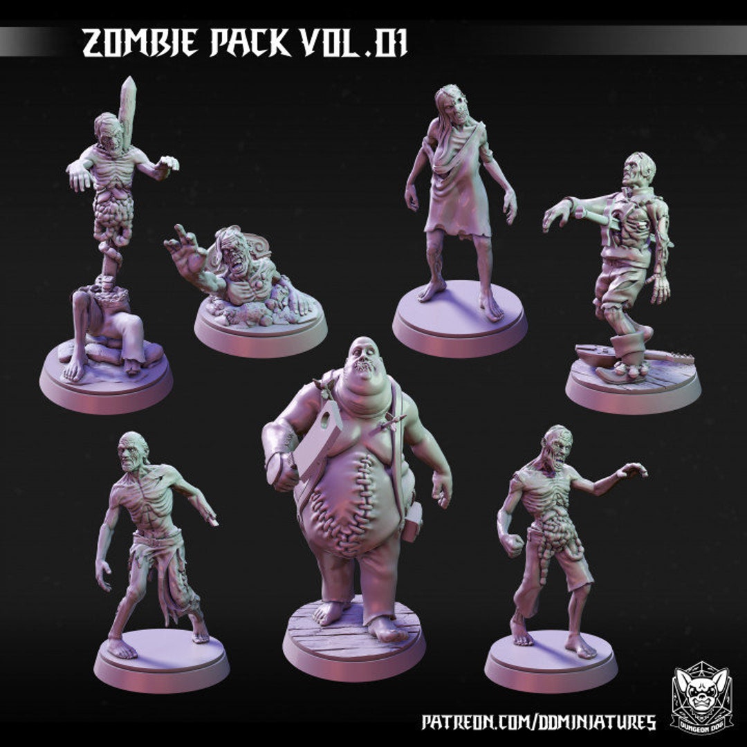 Zombie Miniature Pack - Etsy