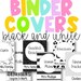 Editable Binder Covers and Spines |black & White Classroom Decor ...