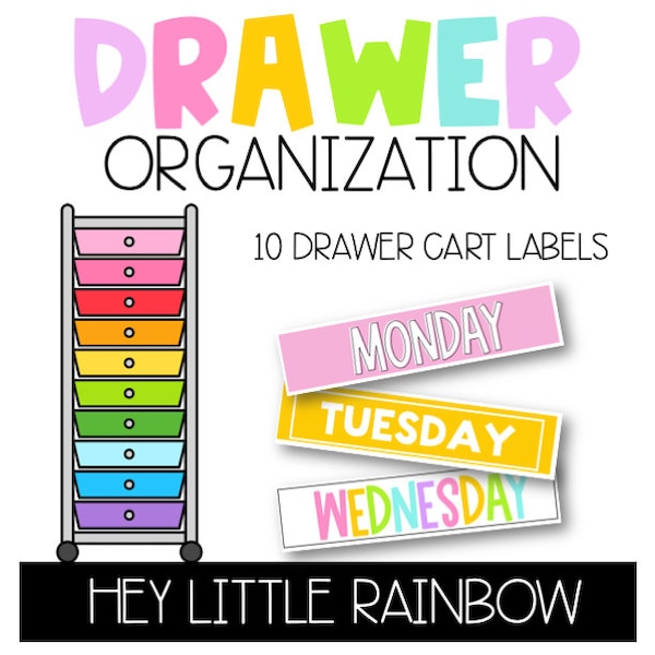 10 Drawer Rolling Cart Labels - Etsy