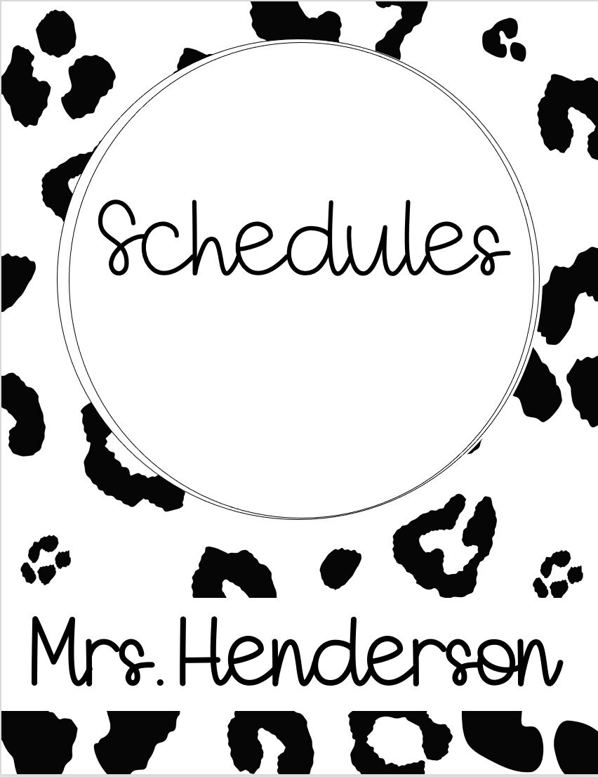 Editable Binder Covers and Spines black & White Classroom Decor ...