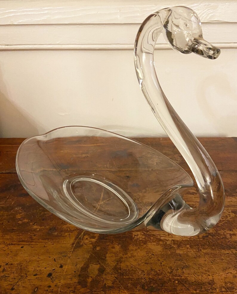 Duncan & Miller Pall Mall Glass Swan Fruit Bowl - Etsy