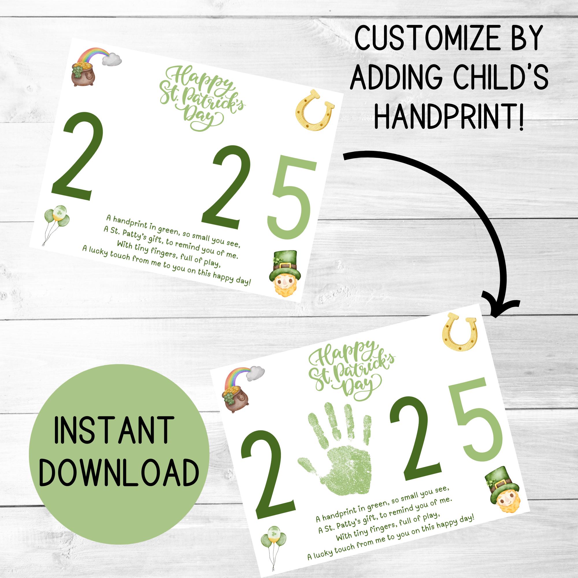 St. Patrick’s Day Handprint Craft, 2025 Handprint Toddler Art ...