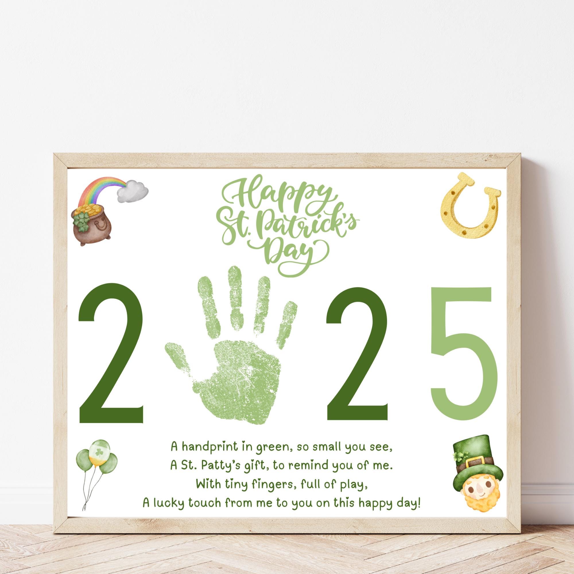 St. Patrick’s Day Handprint Craft, 2025 Handprint Toddler Art ...