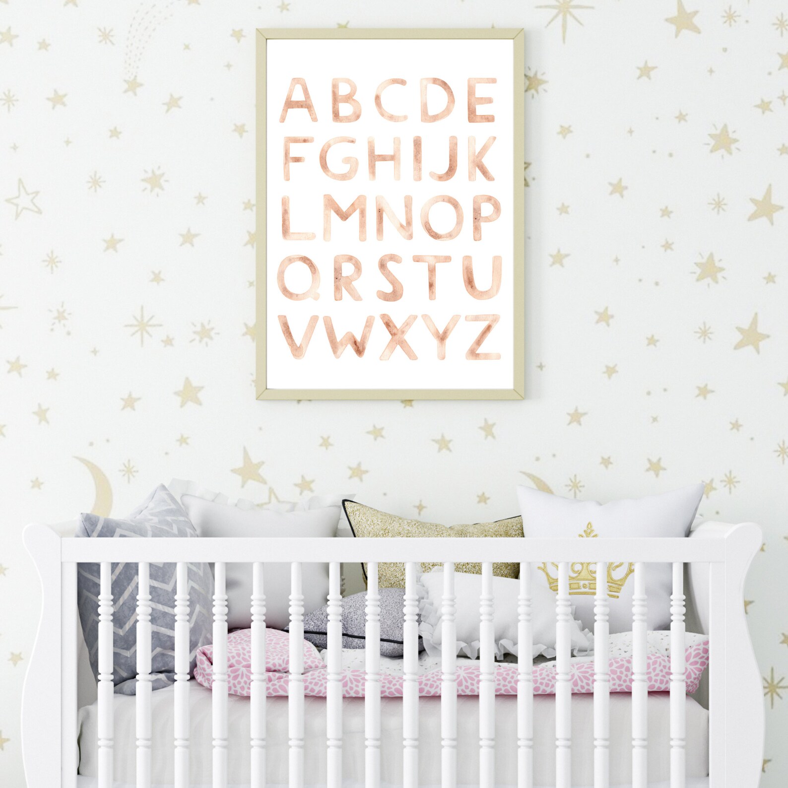 Set of 2 Animal Alphabet Posters, Alphabet Poster, Boho Nursery Decor ...