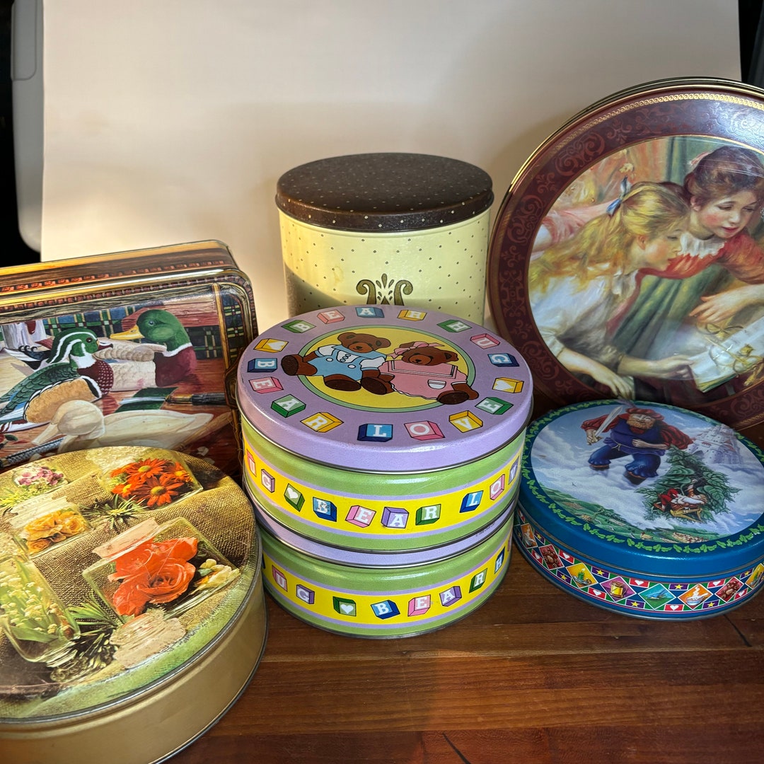 Various Collectible Metal Cookie Tins - Etsy