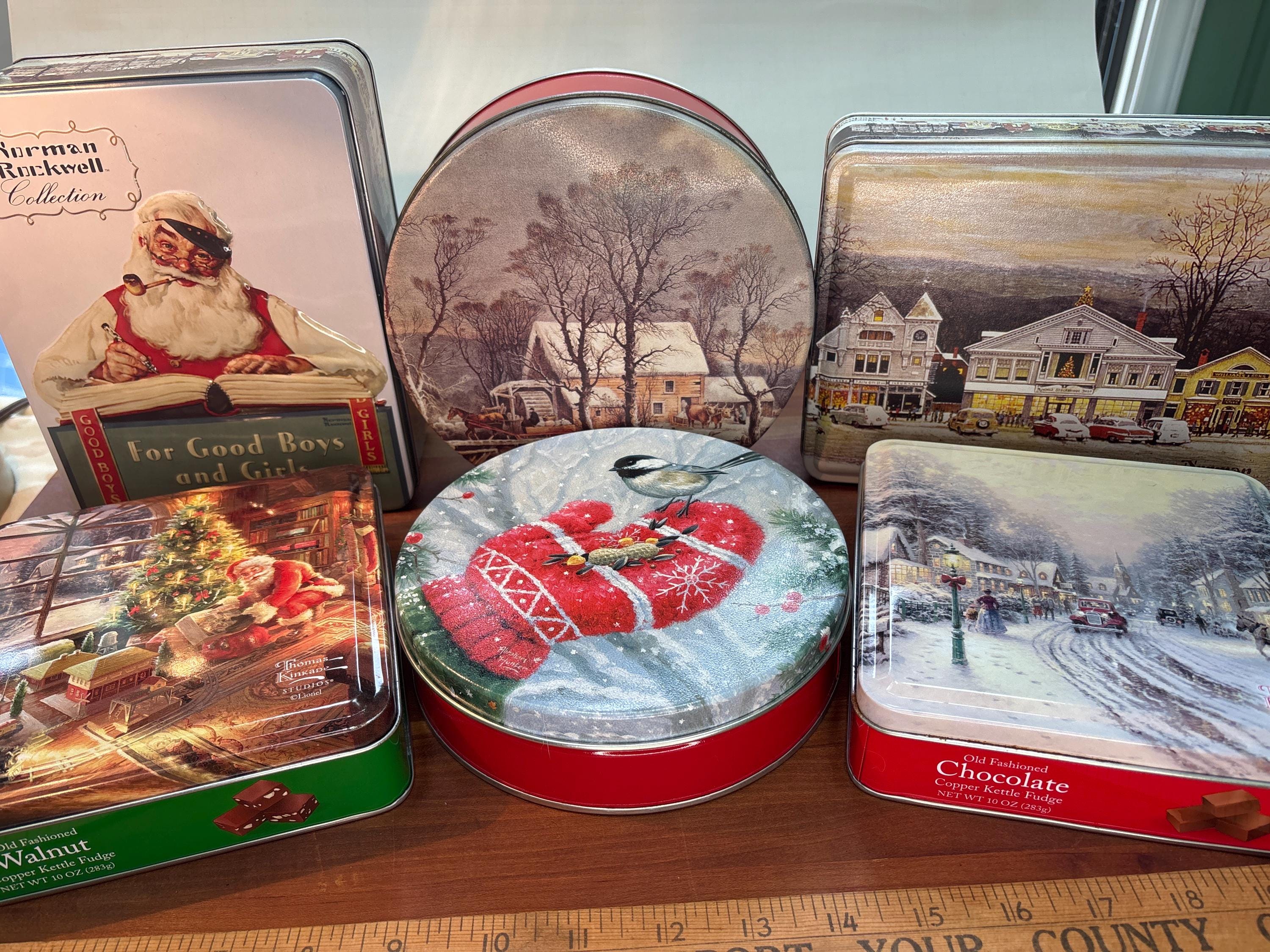 Various Collectible Christmas Tins - Etsy