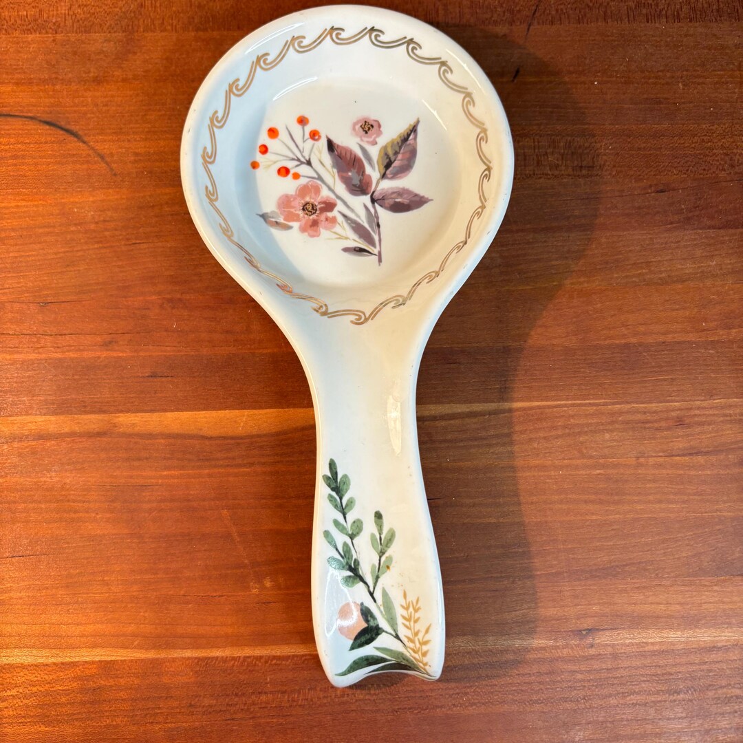 Grace Fine Porcelain Floral Spoon Rest - Etsy