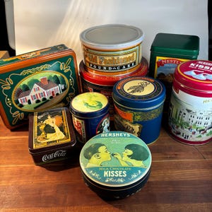 Various Collectible Snack-themed Metal Tins - Etsy